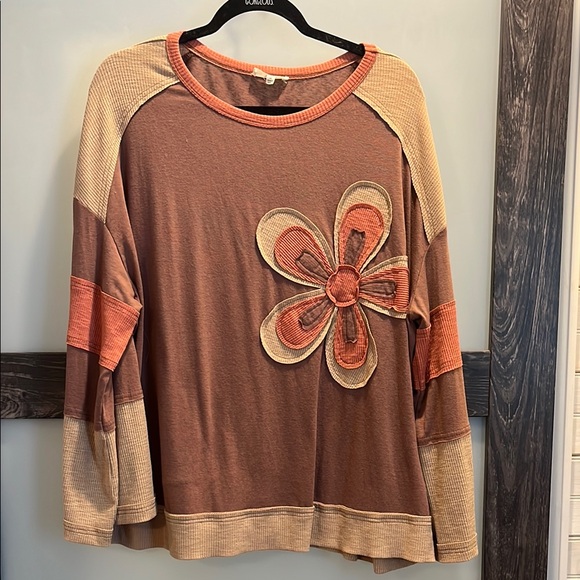 easel | Tops | Easel Brown Boxy Raglan Sweatshirt | Poshmark